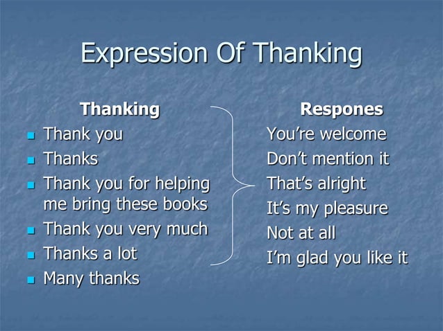 Thanking and apologizing expression | PDF