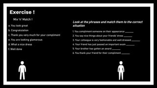 Thanking, Complementing, and Congratulating - English for Interpersonal ...