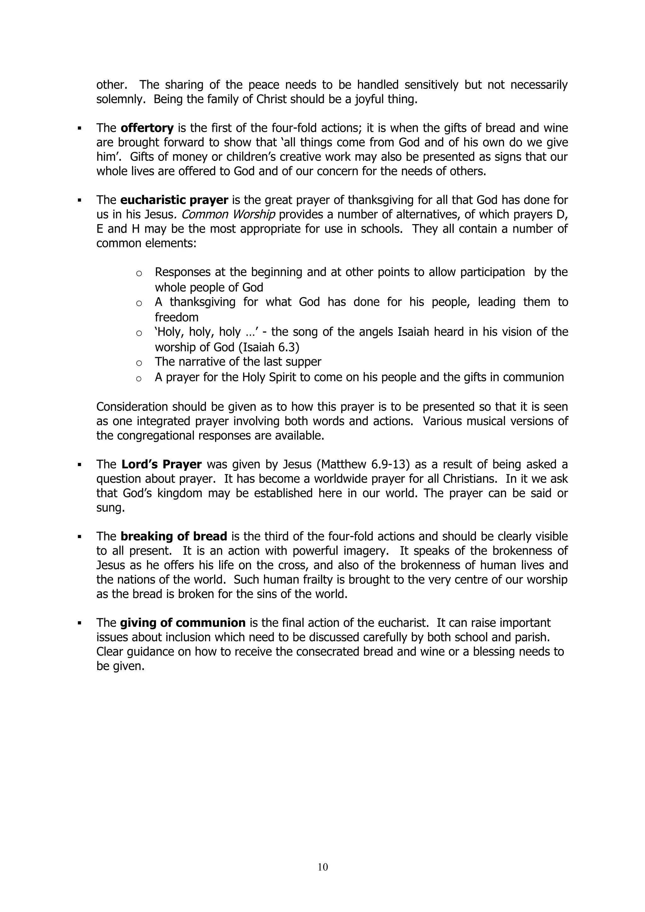 Thanks for the Memory - Celebrating the Eucharist | DOC