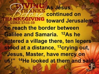 Giving Thanks Before Thanksgiving | PPTX