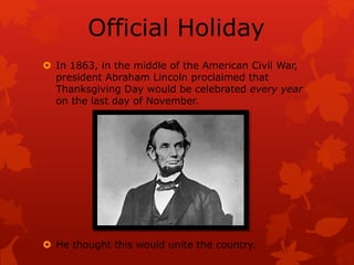 History of Thanksgiving | PPTX