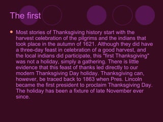 Thanksgiving In Usa | PPT