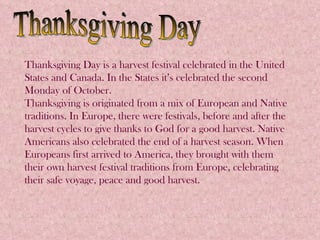 Thanksgiving day | PPT