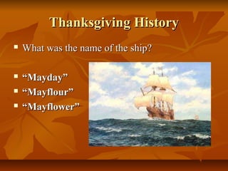 Thanksgiving day quiz | PPT