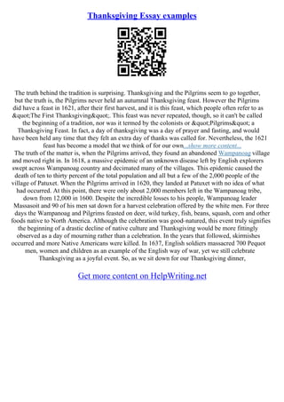 Thanksgiving Essay Topics | PDF