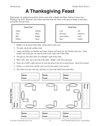 Thanksgiving feast | PDF