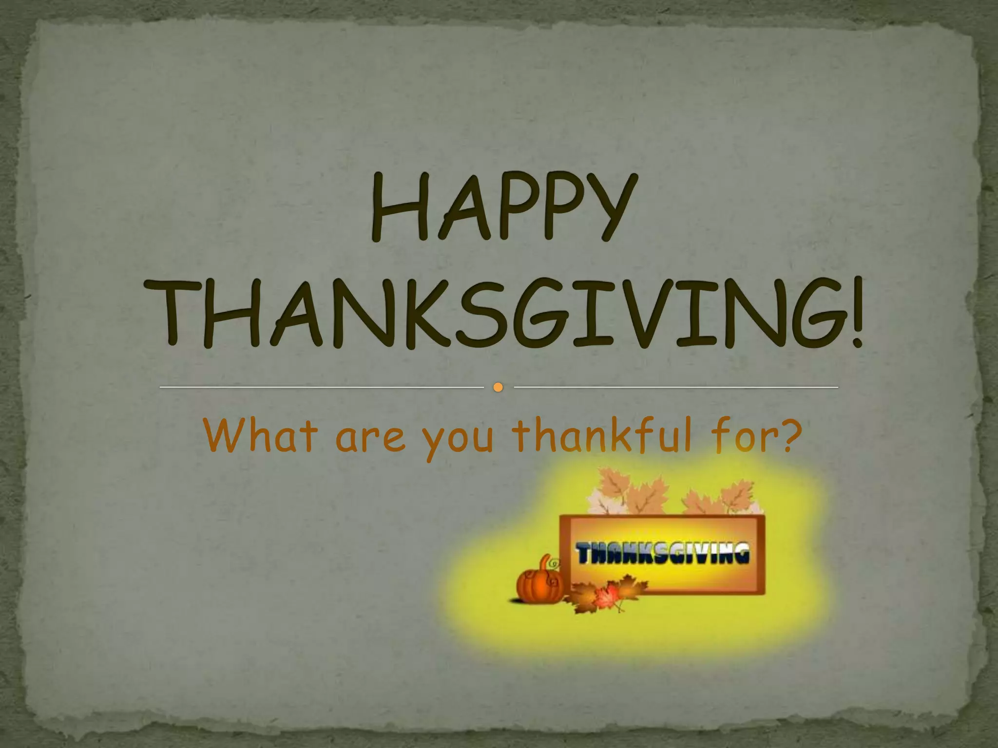 Thanksgiving history | PPTX