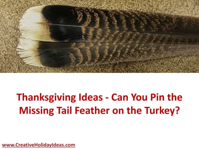 Thanksgiving Ideas - Can You Pin the Missing Tail Feather on the Turkey ...
