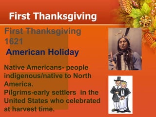 Thanksgiving lesson and project | PPT