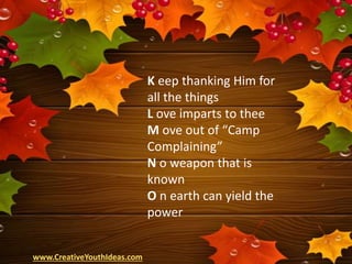 Thanksgiving Party Activity - ABC’s of Thanksgiving | PPT