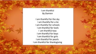 Thanksgiving poems | PPTX
