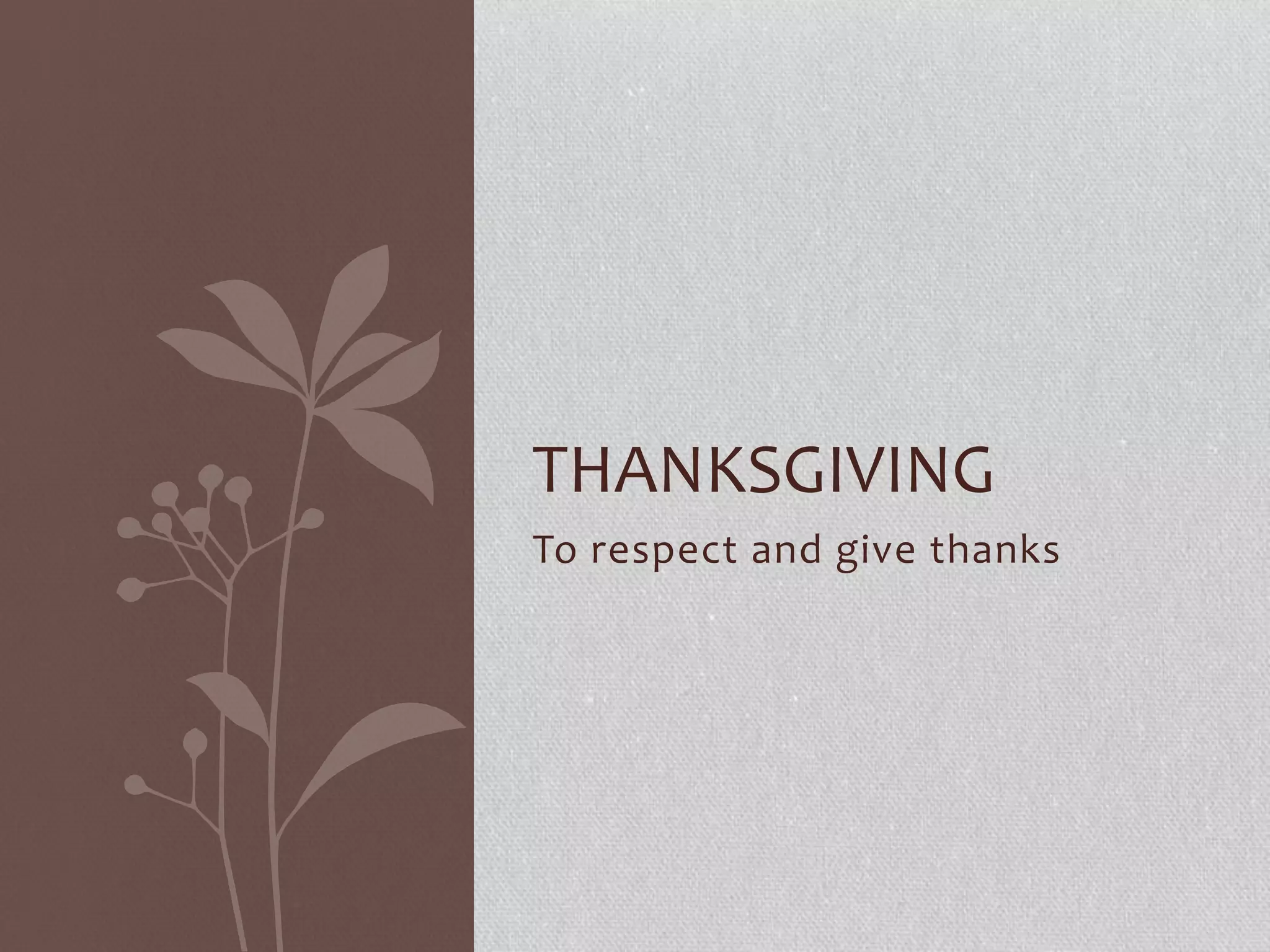 Thanksgiving presentation | PPT