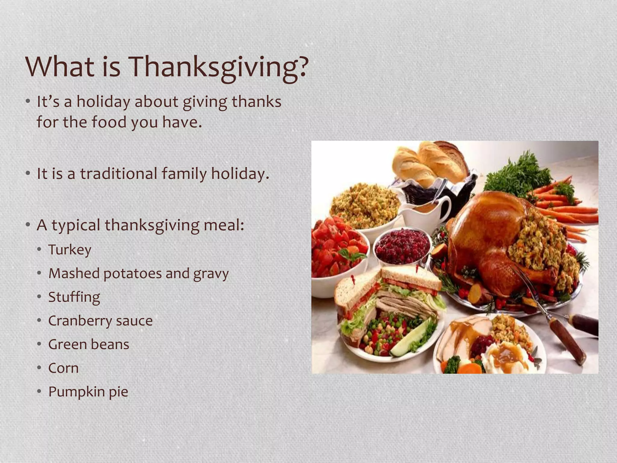 Thanksgiving presentation | PPT