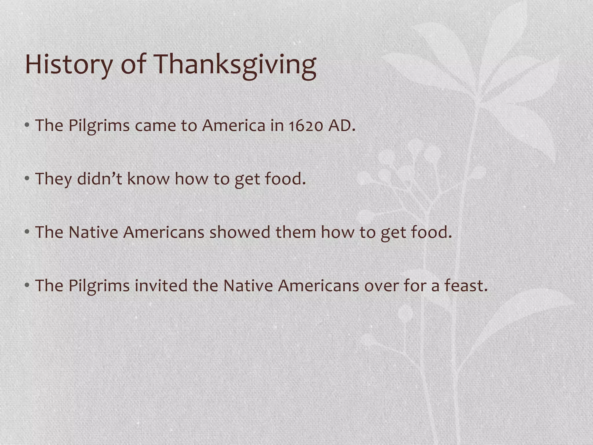 Thanksgiving presentation | PPT