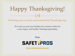 Thanksgiving Safety | PPTX