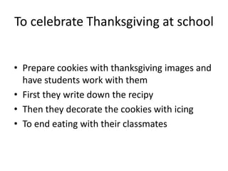 Thanksgiving school activities | PPTX