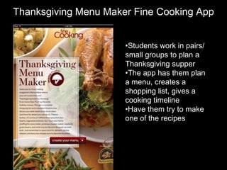 Thanksgiving Sites & Activities for Language Learners | PPTX