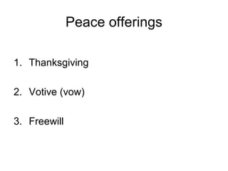 Offerings then and now | PPT | Christianity | Religion & Spirituality