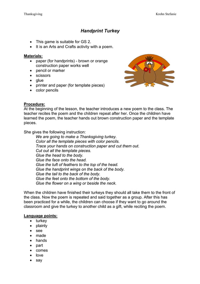 Thanksgiving turkey | PDF