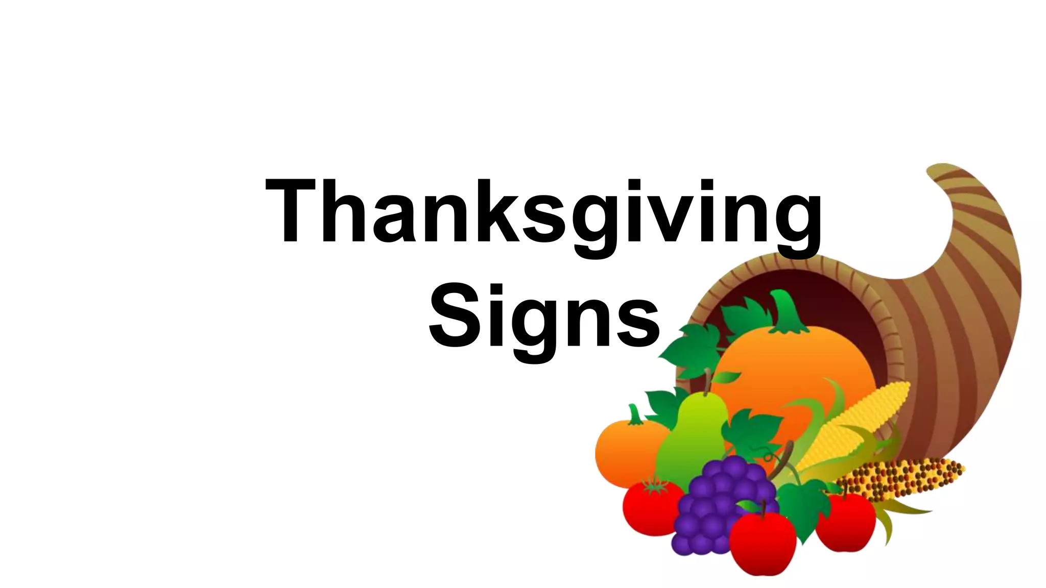 Thanksgiving Signs for ASL | PPT
