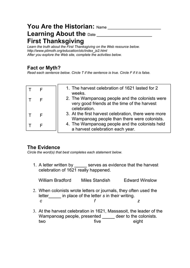 Thanksgivingworksheet | PDF