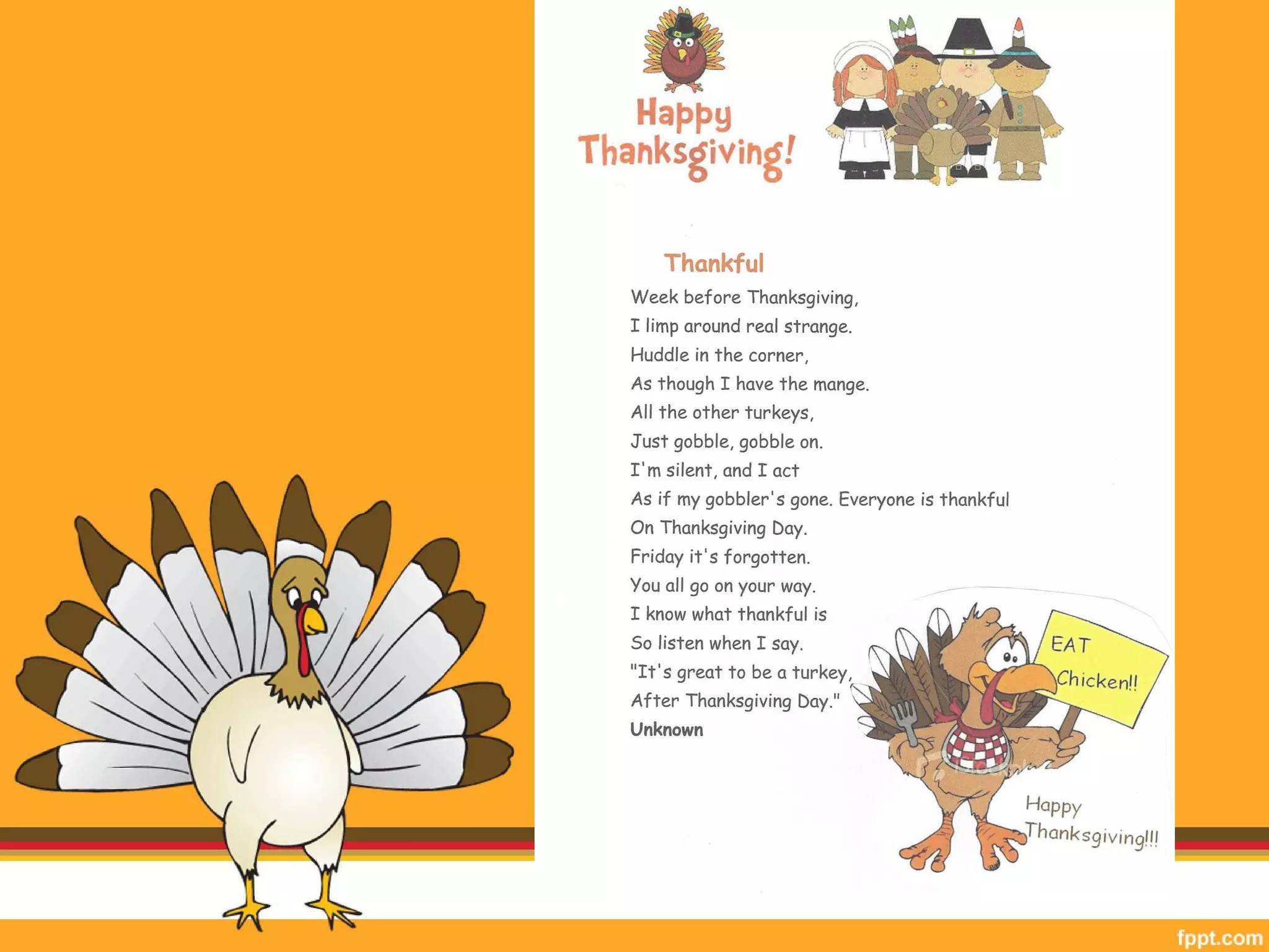 It`s great to be a turkey after Thanksgiving Day! | PPT