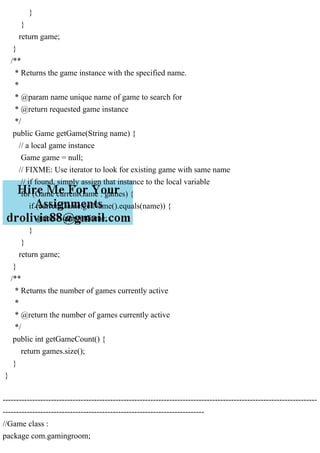 Thanks so much for your help. Review the GameService class. Noti.pdf
