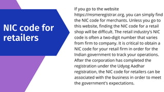 Code NIC 2008 - NIC Code For Kirana Shop | PDF