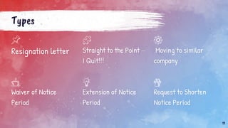 Thank you and resignation letter | PPT