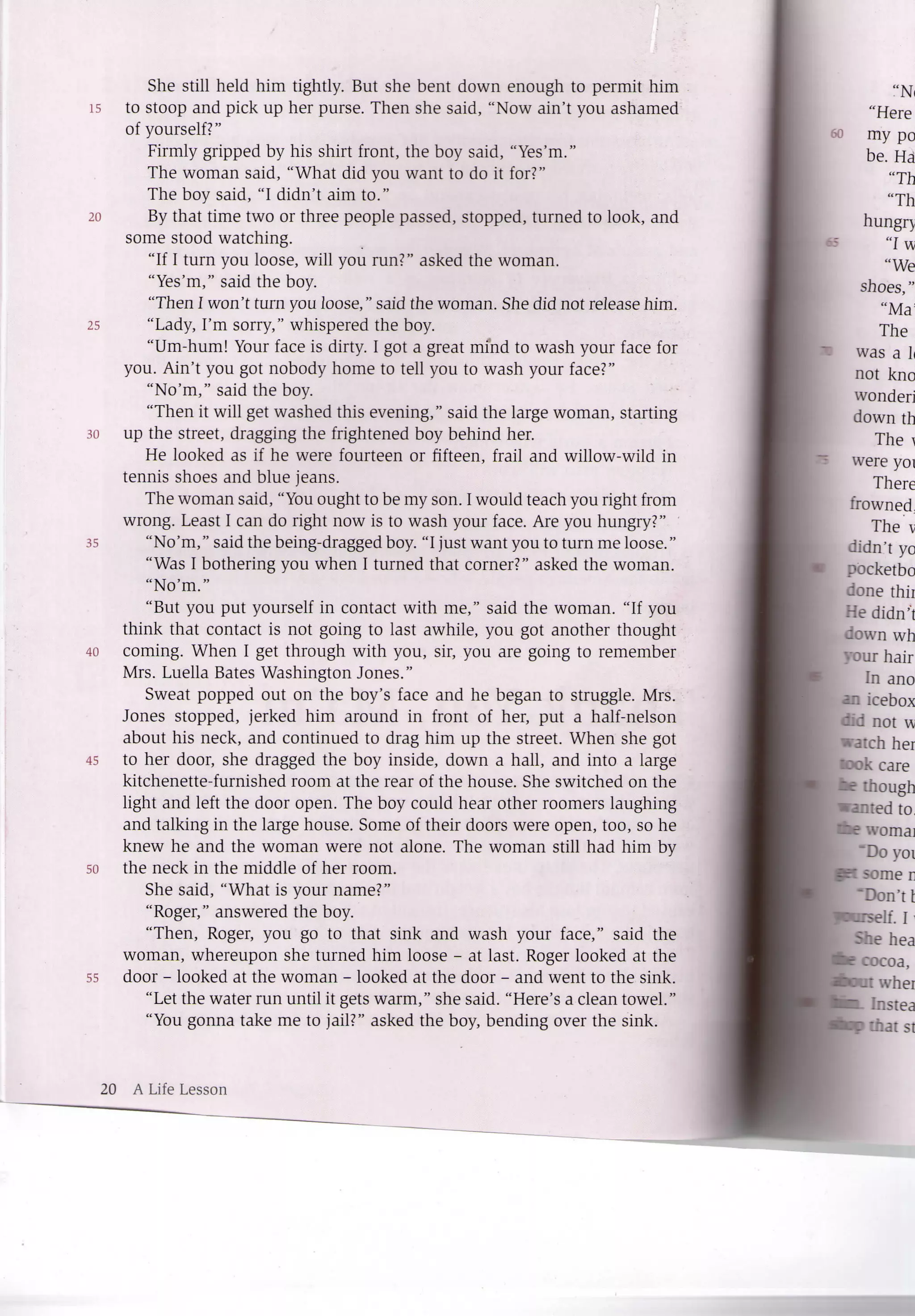 Thank you ma'm by Langston Hughes | PDF