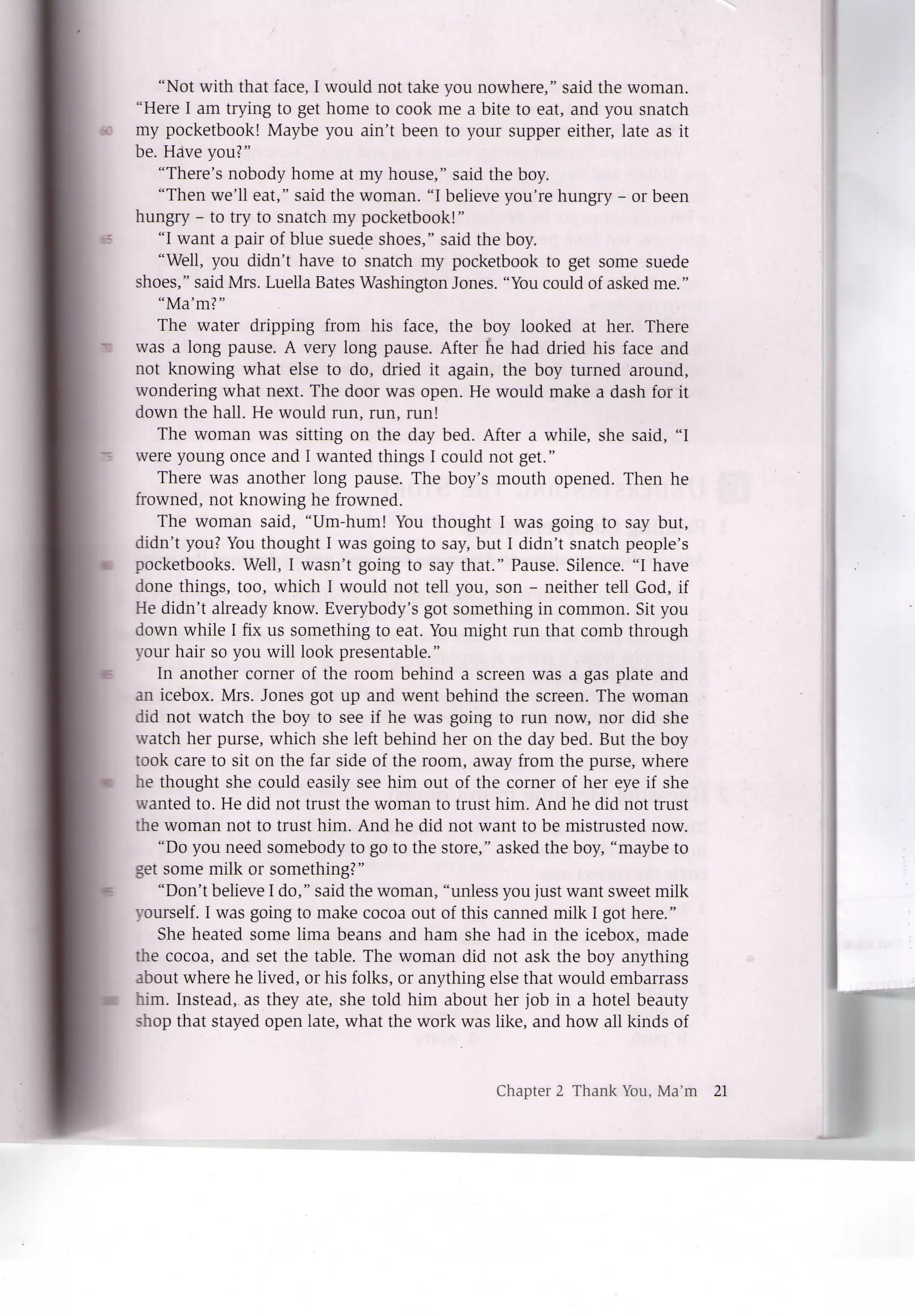 Thank you ma'm by Langston Hughes | PDF | Poetry | Books and Literature