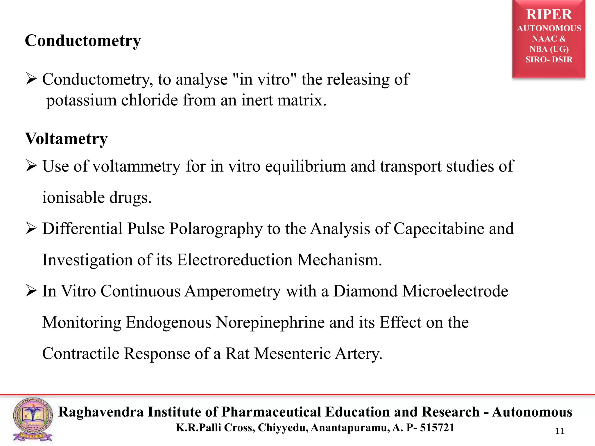 Analytical Methods In Invitro Techniques | PPTX