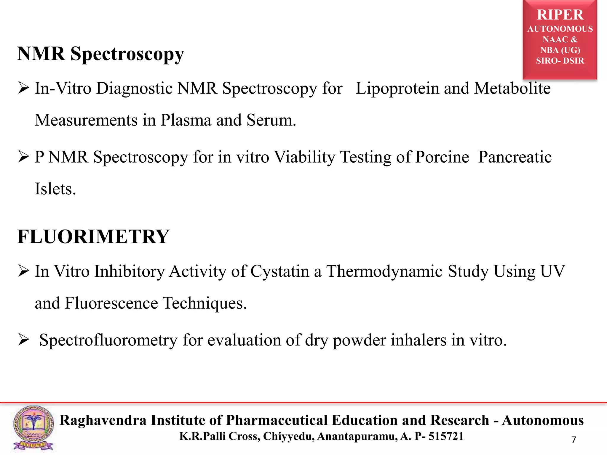 Analytical Methods In Invitro Techniques | PPTX