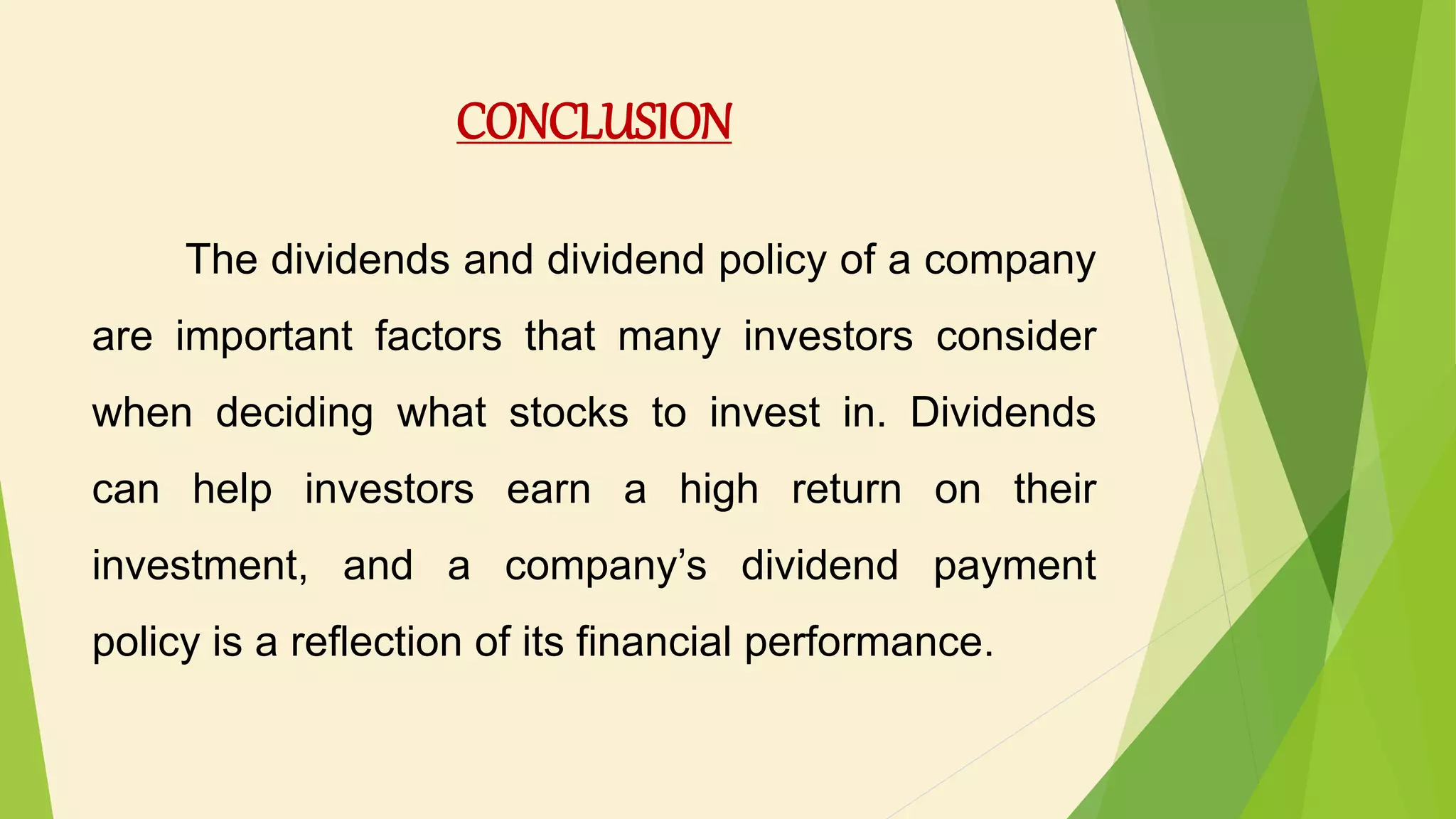 Factors/determinants of dividend policy | PPTX
