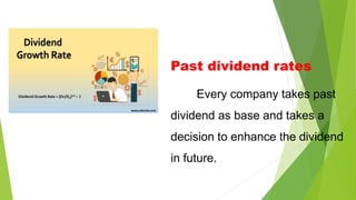 Factors/determinants of dividend policy | PPTX