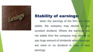 Factors/determinants of dividend policy | PPTX