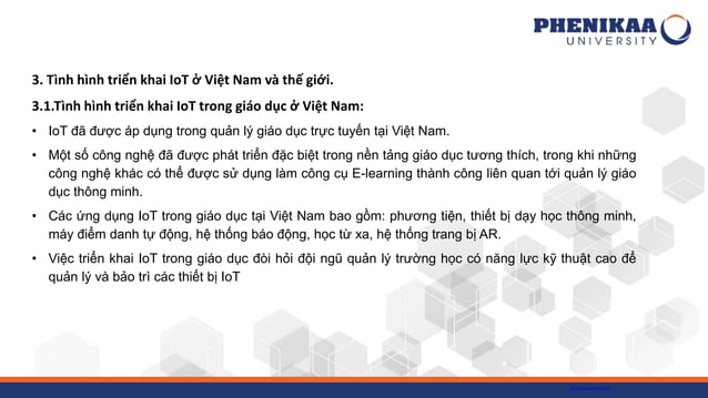 Thao luan IoT ap dung iot trong he thong giao duc | PPT