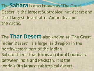 Thar and sahara | PPTX