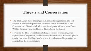 Thar Desert The Great Indian Desert: Life, Landscape, and Challenges | PDF