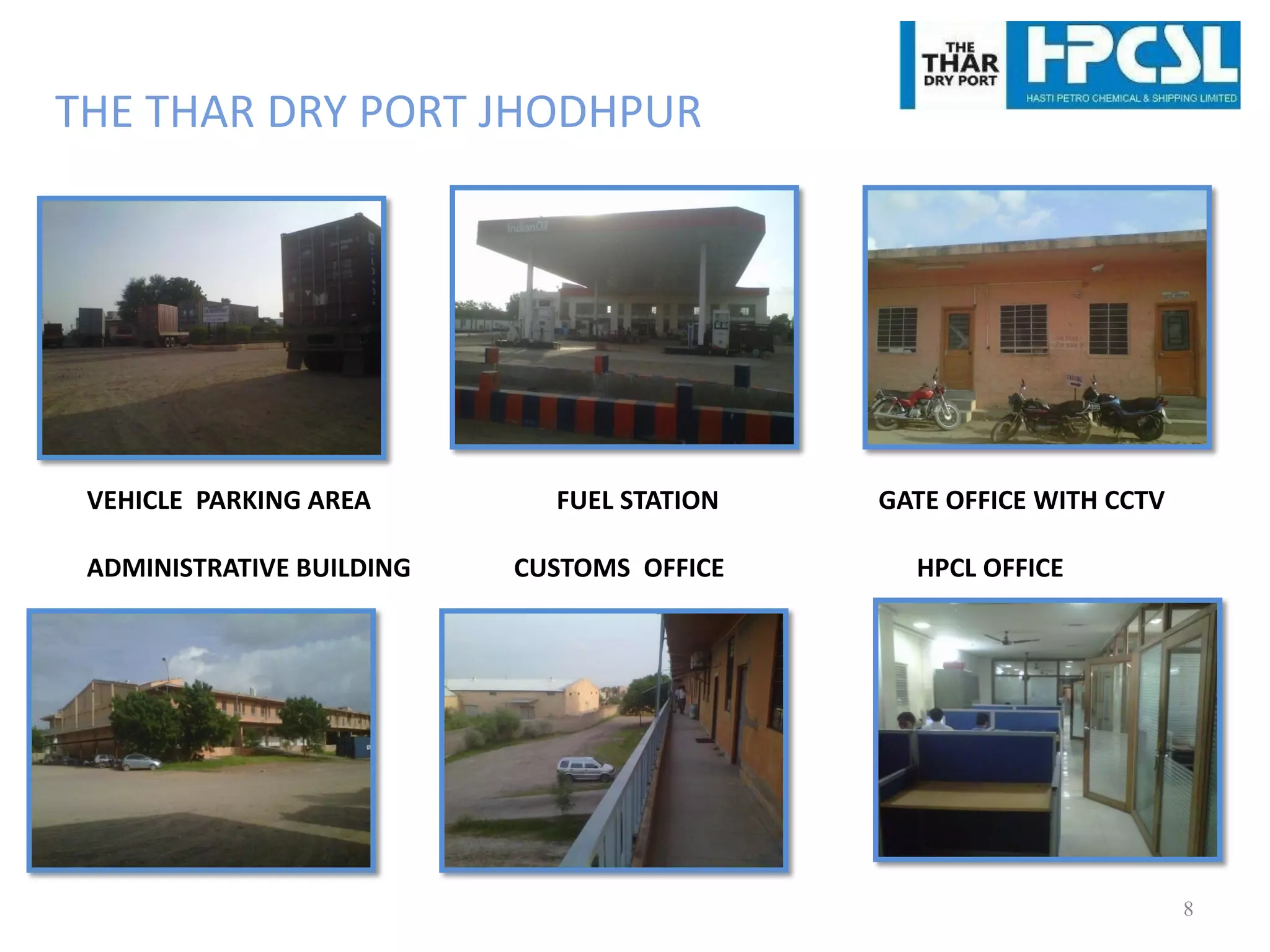 EXPORT IMPORT SHIPMENT VIA ICD THAR DRY PORT JODHPUR (RAJASTHAN) FROM ...