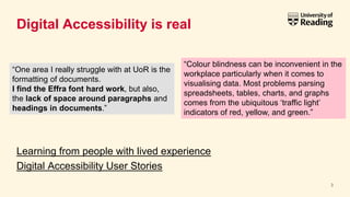 Look Again: Raising accessibility awareness at University of Reading | PPTX