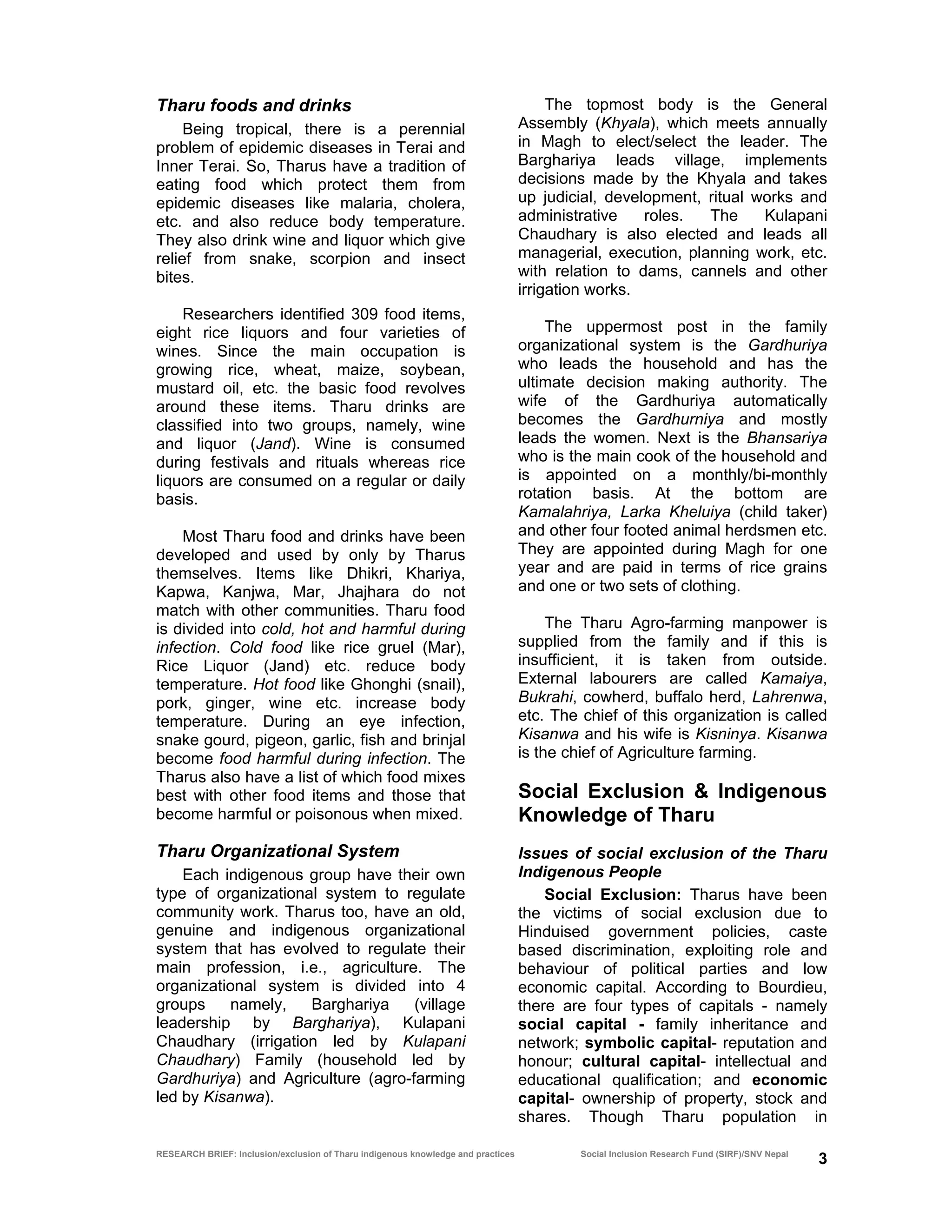 Tharu knowledge And Practices | PDF