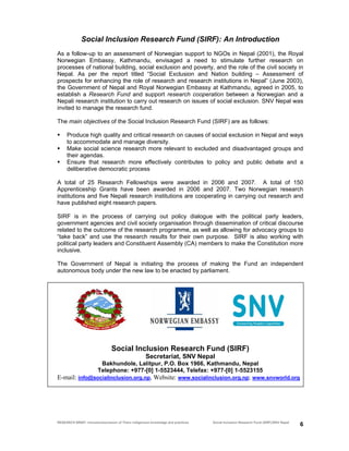 Tharu knowledge And Practices | PDF