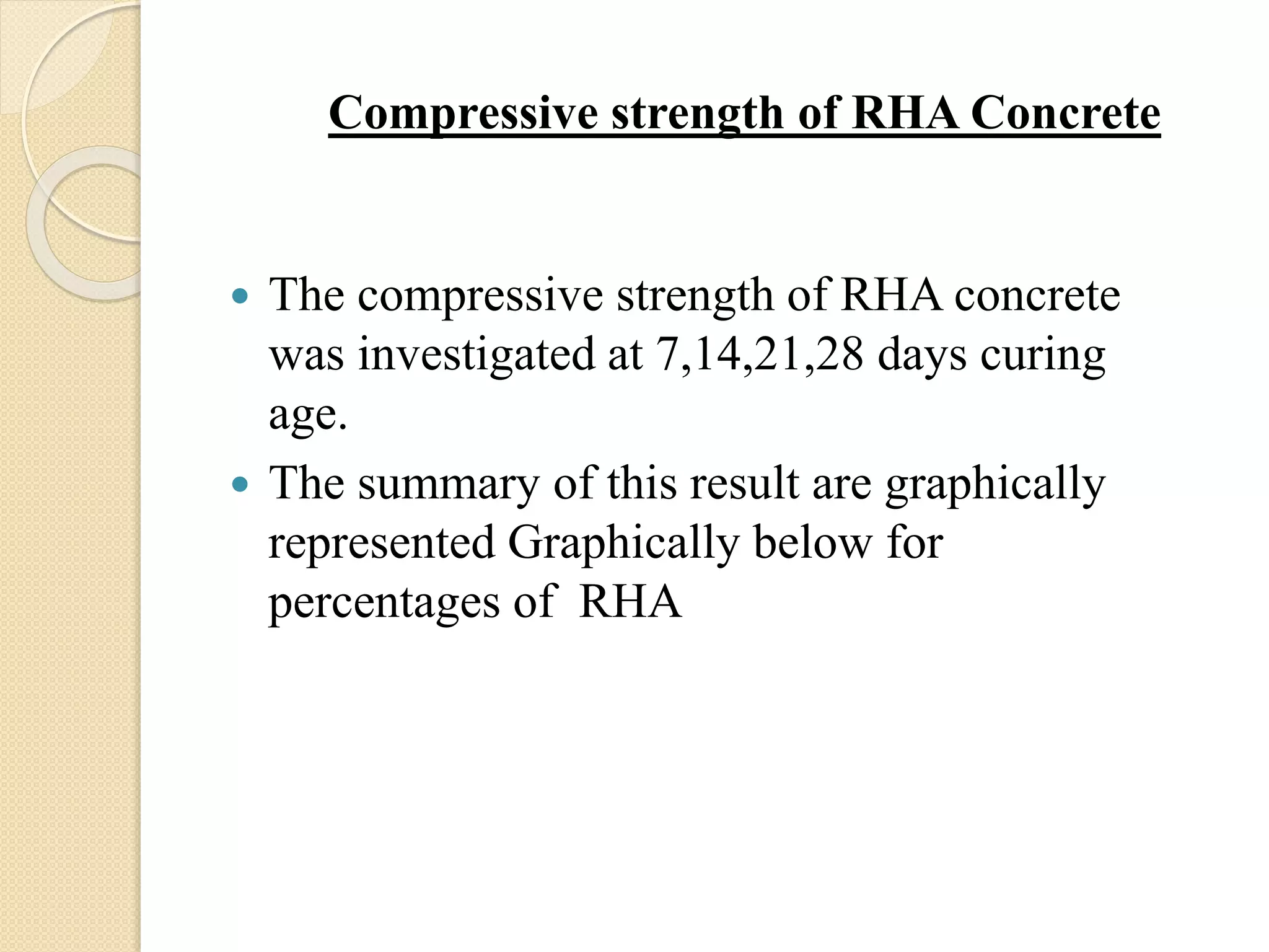 Rice Husk Ash in Concrete | PPTX