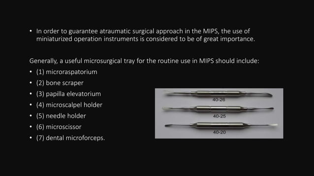 Minimally invasive periodontal surgery | PPTX | First Aid | Injuries