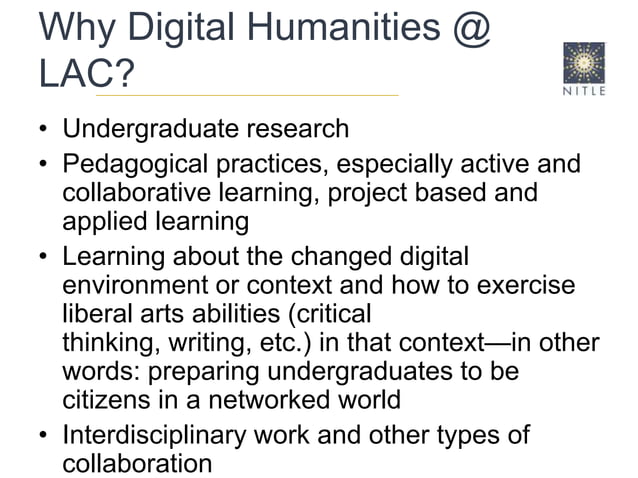 Integrating Digital Humanities Projects into the Classroom | PPT