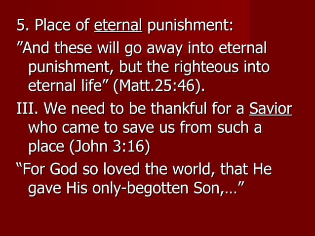 That horrible place called hell | PPT