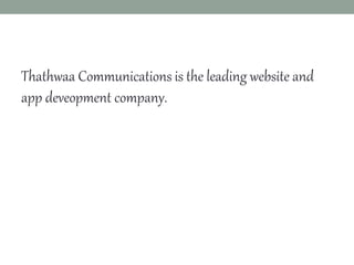 Thathwaa communications | PPTX