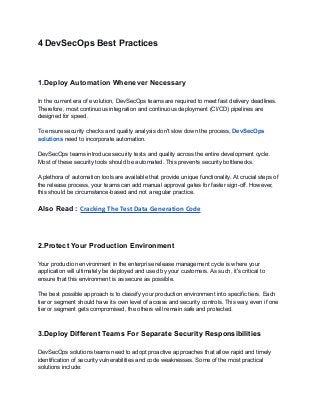 That's DevSecOps, right? What you need to know. | PDF