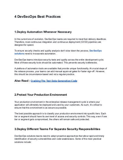 That's DevSecOps, right? What you need to know. | PDF